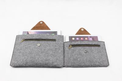 China Caja del ordenador portátil de la caja de la tableta de la manga de Tabet del fieltro de la venta al por mayor afuera con el bolsillo en venta
