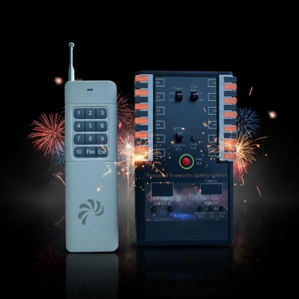 Quality Plastic 12 Cues Stage Wireless Pyrotechnic Firing System Reusable for Fireworks Spark Wedding for sale