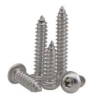 China M3 304 Stainless Steel Self Tapping Button Head Hex Drive Screws 6-40mm Length for Industrial Applications for sale