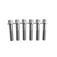 China 12 Point Flange Head Titanium Wheel Hub Bolt Metric or Inch Thread Grade 10.9 for sale