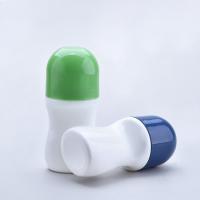 China 50ml PP Plastic Roll On Bottle 35mm Large Roller Ball for Deodorant Essential Oils for sale