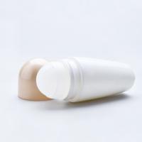 China 75ml Empty Roller Bottles White Rollerball Perfume Bottles PP Plastic Refillable for sale