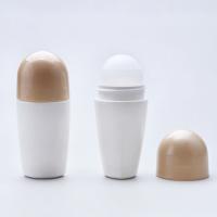 China 75ml Empty Roller Bottles White Rollerball Perfume Bottles PP Plastic Refillable for sale