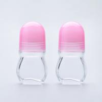 China 50ml Clear Glass Rollerball Perfume Bottle Refillable Essential Oil Container for sale