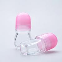 China 50ml Clear Glass Rollerball Perfume Bottle Refillable Essential Oil Container for sale