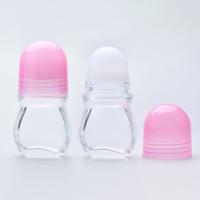 China 50ml Clear Glass Rollerball Perfume Bottle Refillable Essential Oil Container for sale