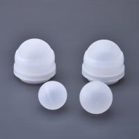 China Plastic Roller Ball Inserts 25.2mm Ball Diameter White PP Roll Caps for Deodorant Bottles for sale