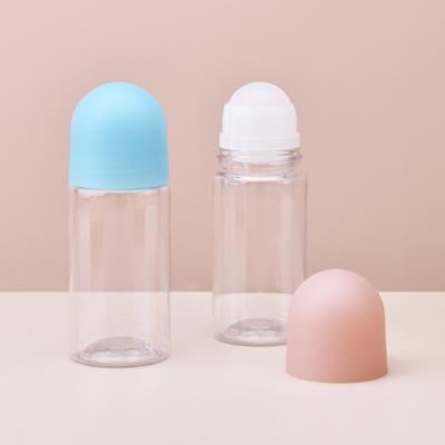 中国 空っぽ カスタム 50ML ロールオン デオドラント容器 透明 PET 販売のため