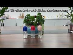 Empty Custom 50ML Roll On Deodorant Container Clear PET