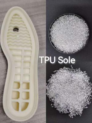 Cina Materie prime TPU ampiamente utilizzate nelle suole e nelle casse, nei dispositivi medici, nell'imballaggio e nell'elettronica con un buon rimbalzo, una buona resistenza all'usura e un'eccellente robustezza in vendita