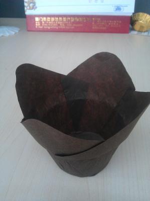 China Chocolate Brown color cake tulip cup/Muffin wrappers for sale