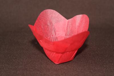 China solid color cake tulip cup for sale