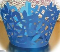China Bright Blue cupcake wrappers for cake decorate for sale