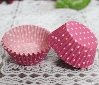 China Pretty Pink with dot baking cupcake liners / baking cake cup wholesale for sale