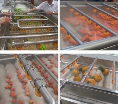 China 3000W Fruit Vegetable Washing Machine Fully Automatic Multi Functional for sale