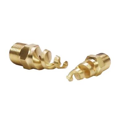 China Cleaning Equipment Parts 1/4 3/4 Metal Dust Control Spiral Nozzle PTFE 316SS Brass Pigtail Spiral Nozzles for sale