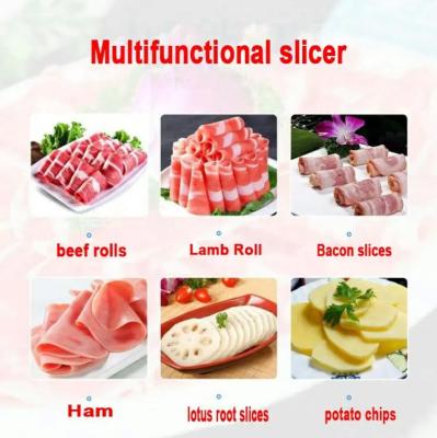 China Automatic Food Processing Machines Mini Manual Frozen Meat Slicer for sale