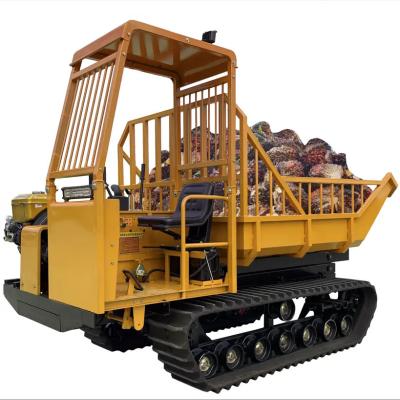中国 農業用機器 農業用トラックキャリア オイルパーム ミニクローラー ダンパー 5 トンオフロード リモコン制御トラックキャリア 販売のため