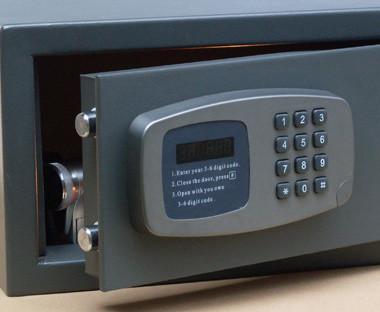 Cina Cassaforte per camere d'albergo in piastra di acciaio con serratura elettronica e apparenza di profondità 301-400 mm in vendita