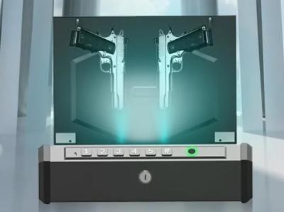 Cina Cassaforte per armi a mano con tecnologia di impronte digitali biometriche GS-1036-1 Larghezza 370 mm in vendita