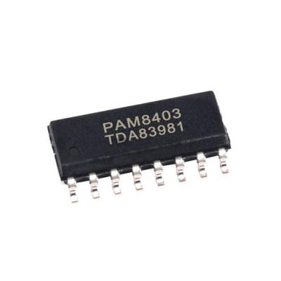 China PAM8403DR-H SOP-16 Audio amplifier chip electrical component IC 3W mono class D audio power amplifier for sale
