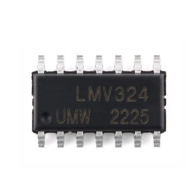 Cina LMV324IDR SOIC-14 Chip IC amplificatore operazionale a quattro canali a basso consumo, rail-to-rail, dispositivo lineare, componenti elettronici in vendita