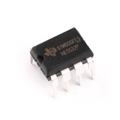 China NE5532P DIP-8 Dual channel operational amplifier IC chip pitch performance frequency operational amplifier low noise for sale