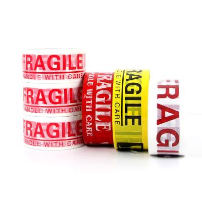 China Custom Brown BOPP Printed Carton Sealing Packing Tape Single Sided Fragile Acrylic Adhesive Super Clear OPP Box Bag Sealing Logo for sale