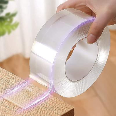China Ultra-Strong & Waterproof Transparent Nano Tape Strip Reusable  Sided Sticky Load-Bearing Tape Explosion-Proof Function for sale