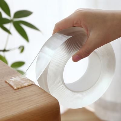 China High Quality Strong Sticky Transparent Adhesive Tape Masking Cuttable Double Stick Heavy Duty Nano Grip Tape Household Office for sale