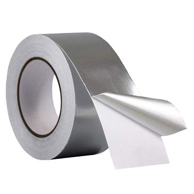 China Silver HVAC Aluminum Foil Tape with Acrylic Adhesive Waterproof Heat Resistant for Masking Self-Etching Silver Alum Duct Tape for sale