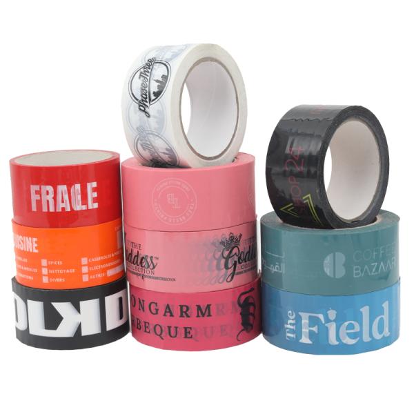 Quality Printed BOPP Self-Adhesive Waterproof Hot Melt Tape Pressure Sensitive for Bag Sealing Parcel Shipping & Packing for sale