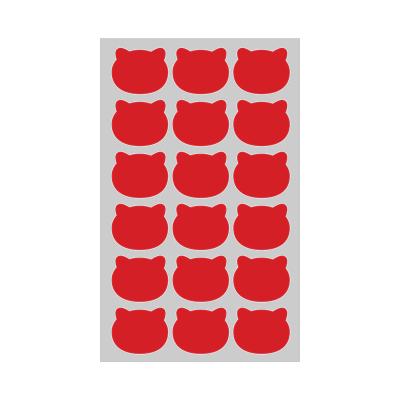 China Red Little Cat Head Wedding Decoration Stickers Double-Sided Tape Spring Festival Couplets No Trace Acrylic Glue on Plastic Bags for sale