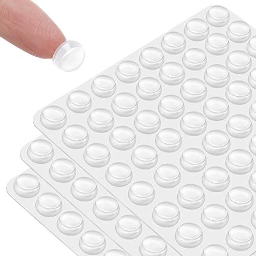 Quality Super High Viscosity Self-Adhesive Clear Rubber Door Stoppers Square Pattern for sale
