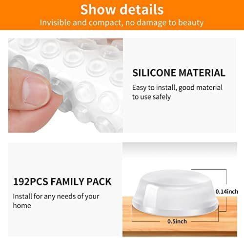 Quality Super High Viscosity Self-Adhesive Clear Rubber Door Stoppers Square Pattern for sale