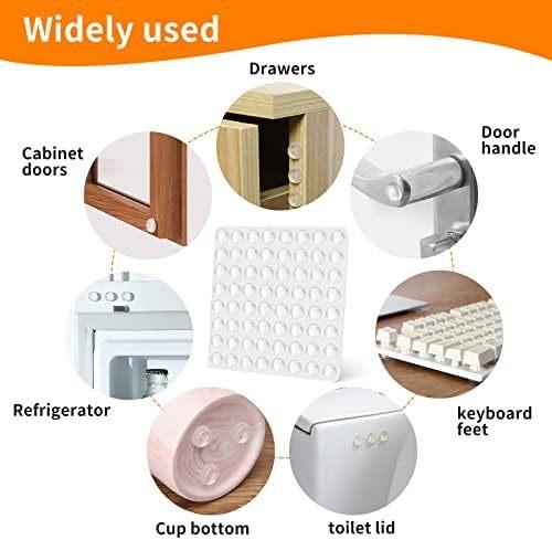 Quality Super High Viscosity Self-Adhesive Clear Rubber Door Stoppers Square Pattern for sale