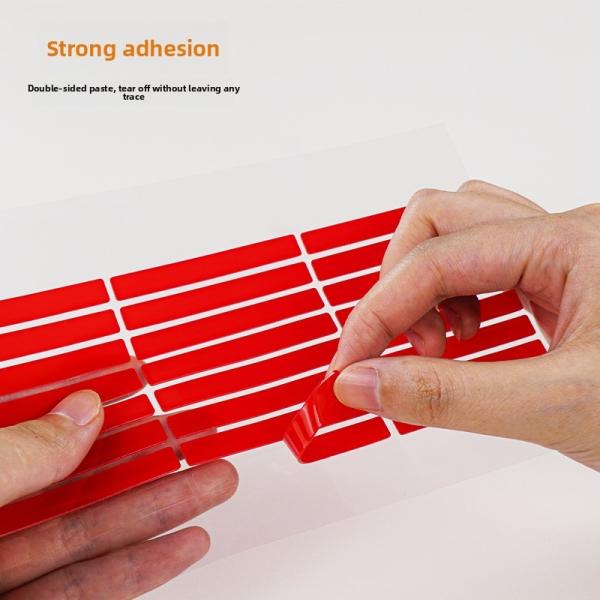 Quality High Viscosity Red Crystal Nail Tape Cut-Free Adhesive Sticker with Double Sided Acrylic Wearable Manicure Display Tape for sale