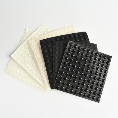 China Hemispherica Anti Slip Silicone Rubber Plastic Damper Shock Absorber Self-adhesive Silicone Pads for sale