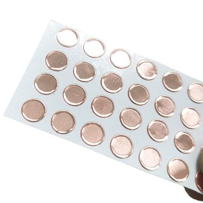 China Custom Dots Conductive Adhesive Transformers Mobile Phone Die Cut Copper Foil Tape for sale