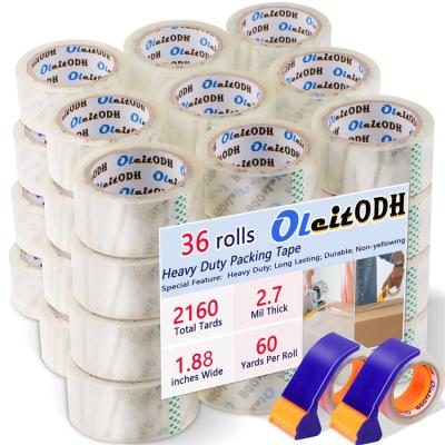 China Wholesale 48mm Bopp Clear Packaging Tape Dispenser China Water-Resistant Oleitodh Acrylic Adhesive 50m Length for Carton Sealing for sale