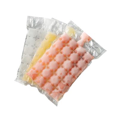 China Disposable Self-Sealing Small PE Ice Trays Food-Grade Passion Fruit Ice Making Boxes Bags Disposable Ice Bags for Homemade for sale