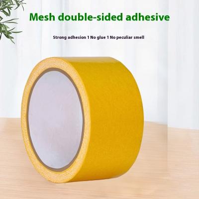 China High Viscosity Strong Adhesive Double-Sided Carpet Tape Easy Tear Cloth Tape with No Residue 50mm White Color for sale