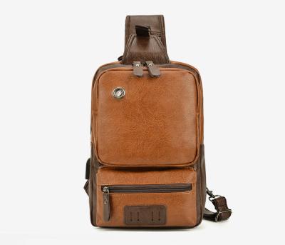 China With  USB 2023 Crossbody Chest Bag with USB and Coded Lock Anti-theft Shoulder Bag Fashion Cool Sling Bag Waterproof Custom Logo for Men factory