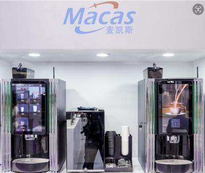 China Automatische commerciële koffieverkoopmachine van bonen tot kopjes met aanraakscherm for sale