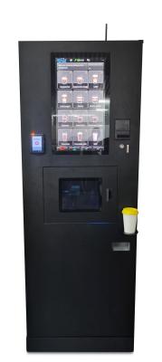 中国 シングルスクリーン 21.5 インチ プロフェッショナルセルフサービス フロアスタンドコーヒーマシン 販売のため