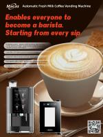 Quality DIY Menu Freshly Brewed Fresh Milk Coffee Vending Machine Anti Pollution for sale