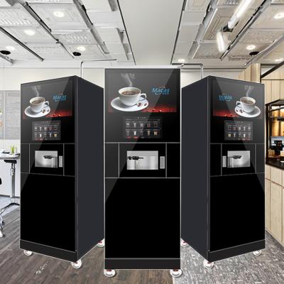 China New Commercial Hot Cold Tea Coffee Vending Machine Stainless Steel Self-Serve Premix Programmable Function 9 Bar Pressure for sale