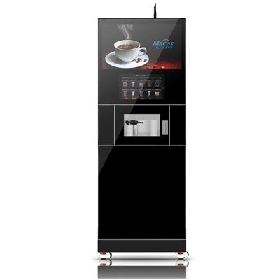 China Fully Automatic 27-Inch Advertising Screen Floor Standing Coffee Vending Machine for sale