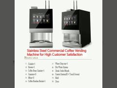 Koffiemachine van roestvrij staal voor een hoge klanttevredenheid