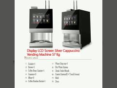 LCD-scherm Zilveren cappuccino-automaten 57 kg Betaling met debetkaart